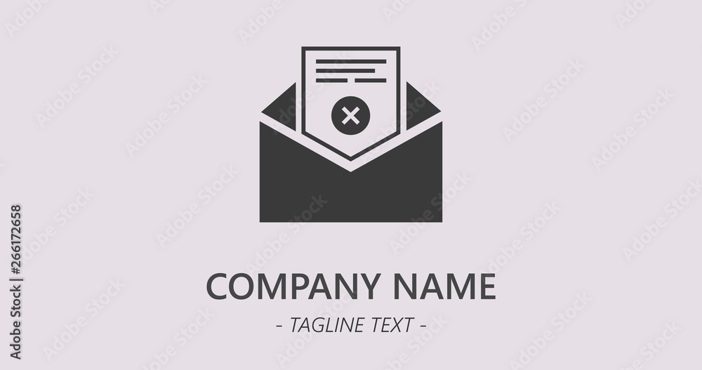 Logotype of rejected mail icon. Home symbol illustration search. Brand ...