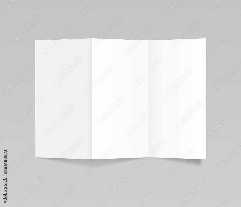 Folded realistic blank sheet of paper, flyer mockup Stock Vector ... Folded realistic blank sheet of paper, flyer mockup Stock Vector ...
