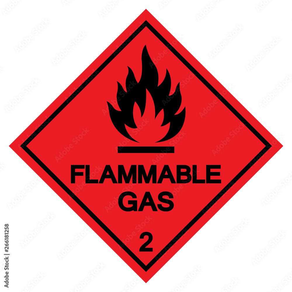 Flammable Gas Symbol Sign ,Vector Illustration, Isolate On White ...
