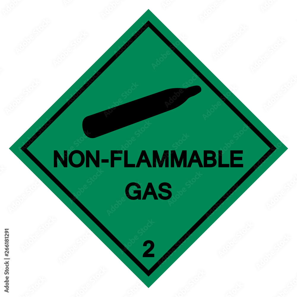 Non-Flammable Gas Symbol Sign ,Vector Illustration, Isolate On White ...