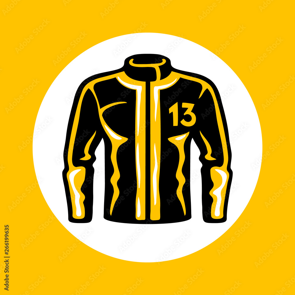 Fallout jacket icon in trendy flat style isolated on white background ...
