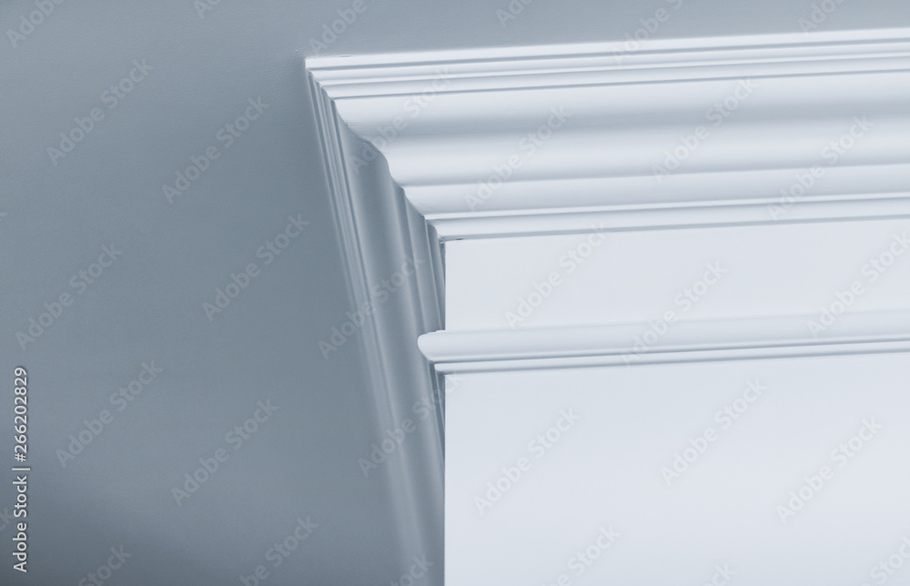 Molding on ceiling detail, interior design and architectural abstract ...
