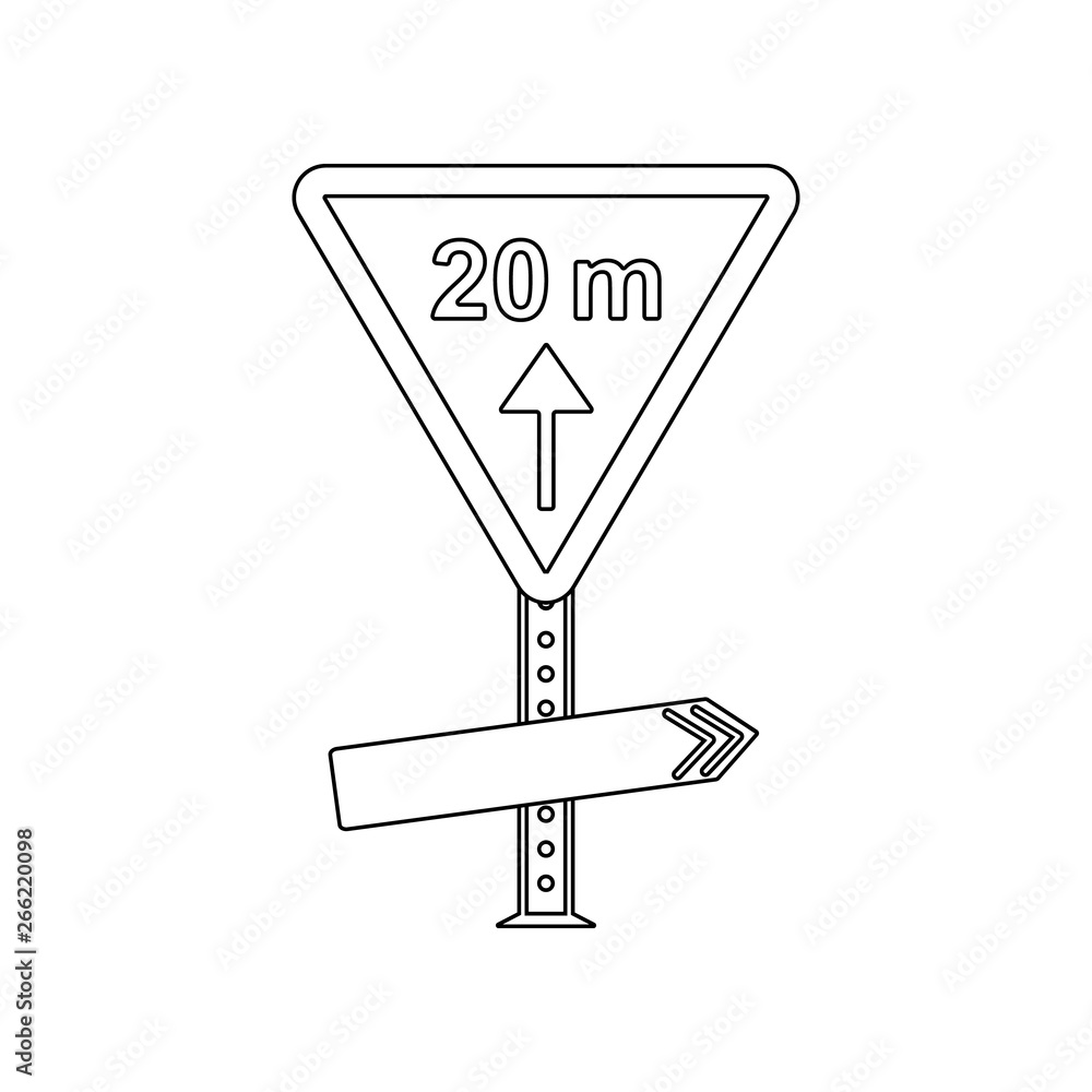 20 m distance icon. Element of road signs and junctions for mobile ...