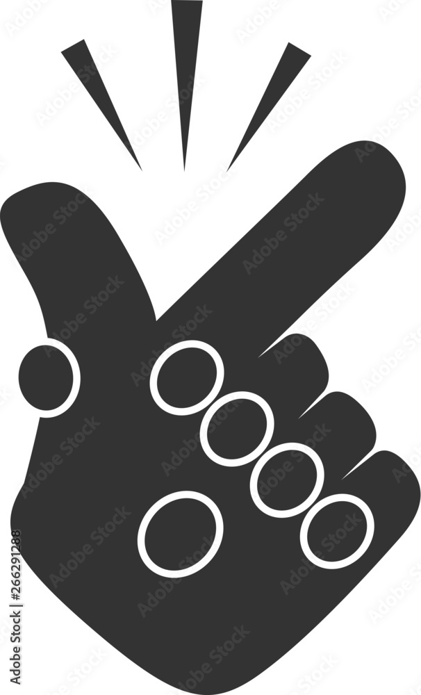 Snap finger icon in simple design. Vector illustration Stock Vector ...