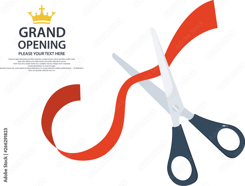 Ribbon Cutting Vector