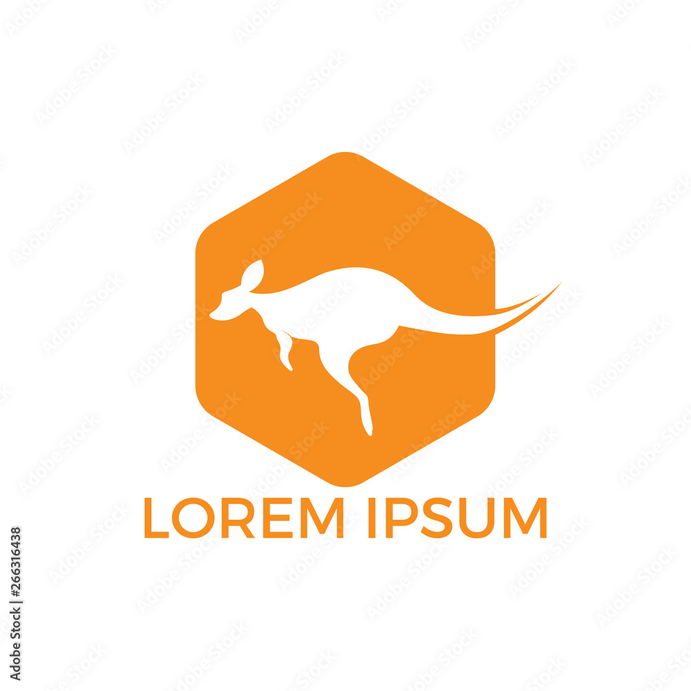 Kangaroo vector logo design. Creative kangaroo nature logo design ...