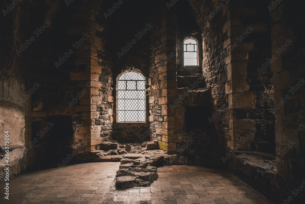 Doune Castle, Scotland. A medieval fortress built by the Duke of Albany ...
