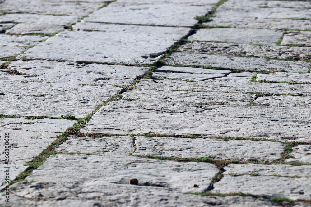 ground floor perspective old vintage stones walk surface wallpaper ...