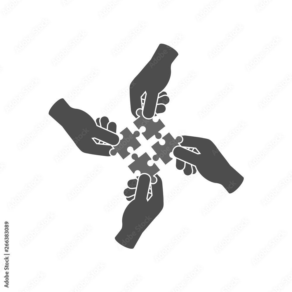Teamwork Puzzle Logo