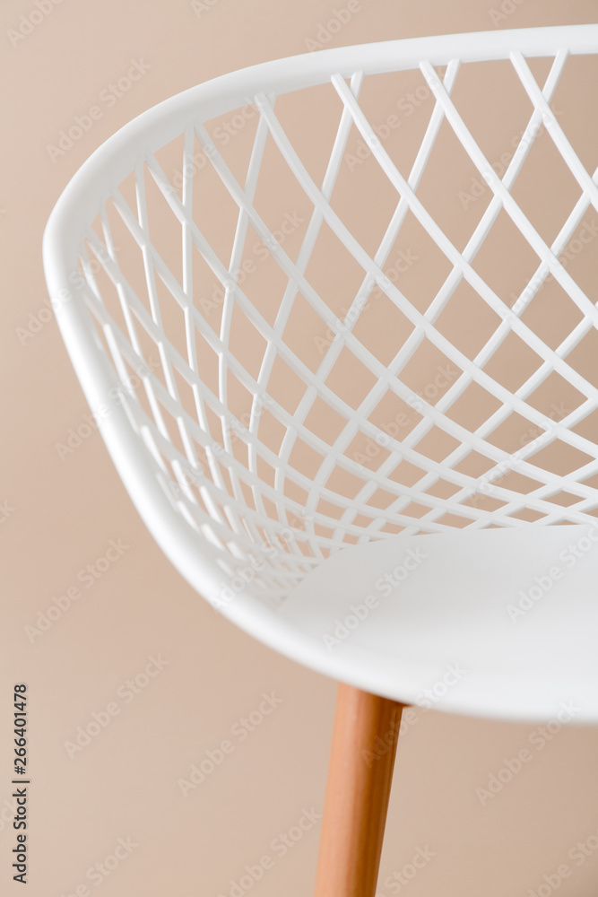 Minimalist chair isolated over clean seamless background Stock Photo ...