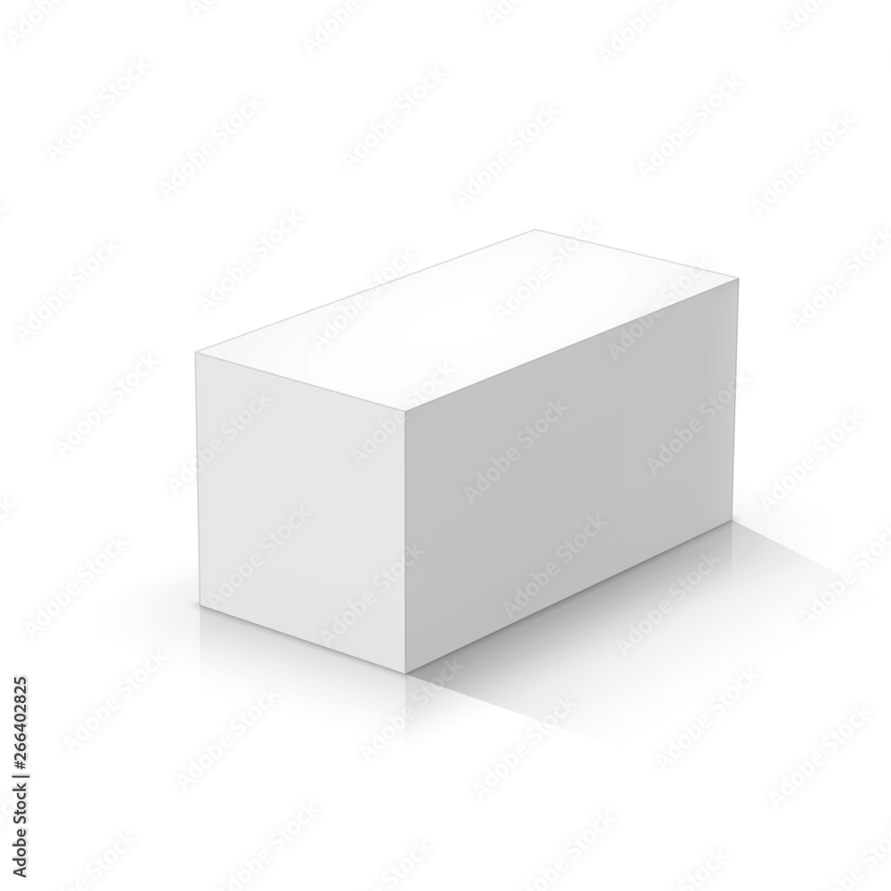 White rectangular prism Stock Vector | Adobe Stock