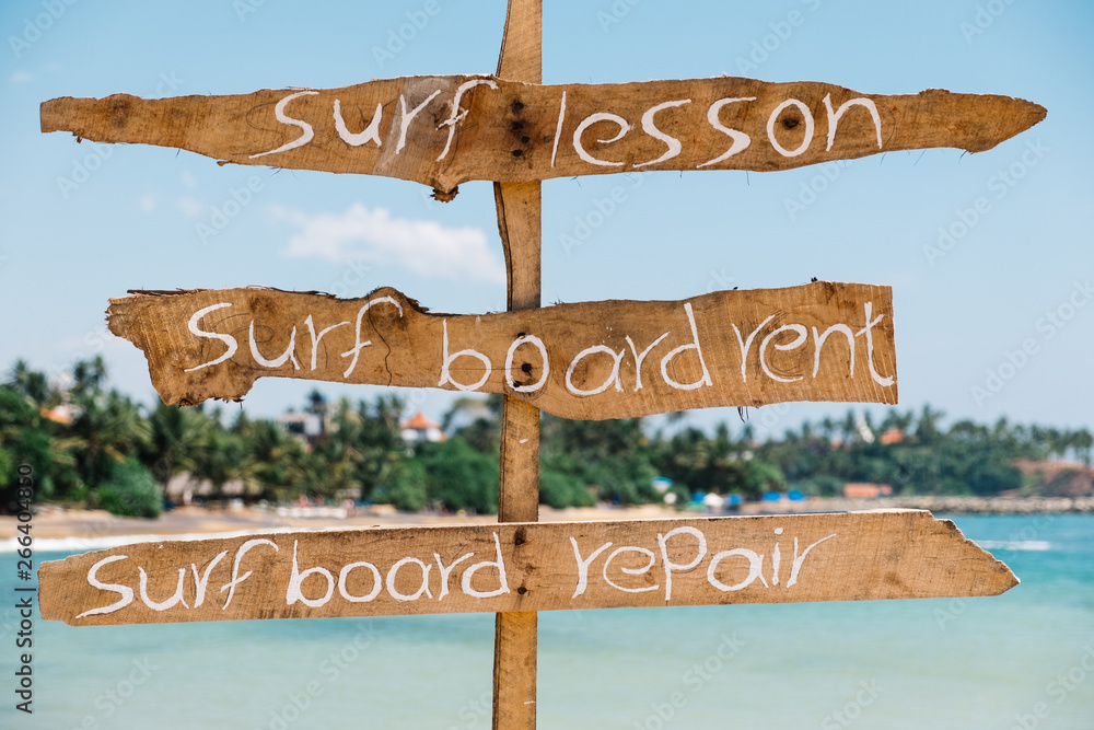 Surf sign Stock Photo | Adobe Stock