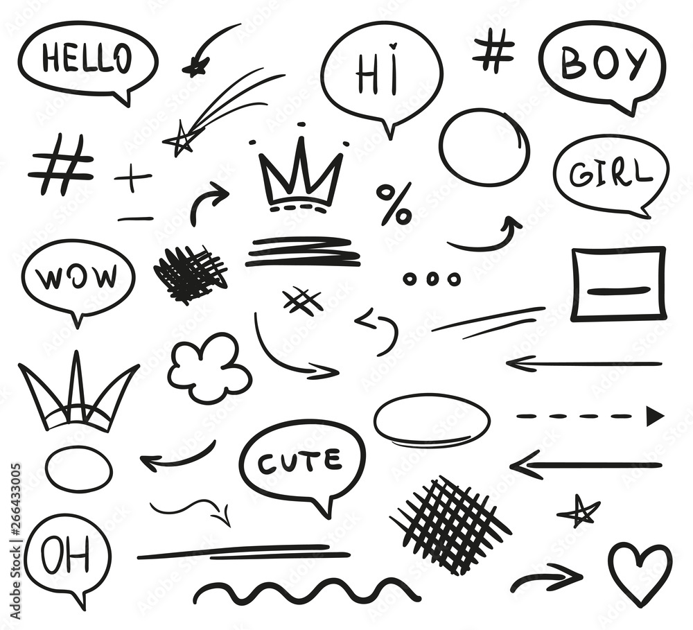 Simple Black And White Doodles