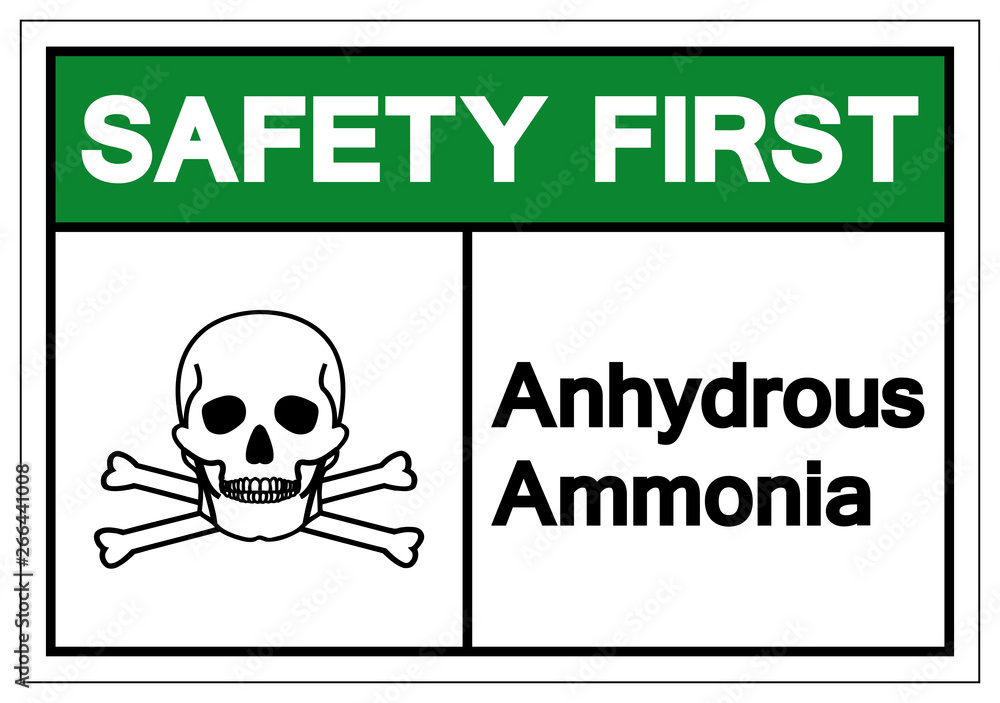 Safety First Anhydrous Ammonia Symbol Sign, Vector Illustration ...