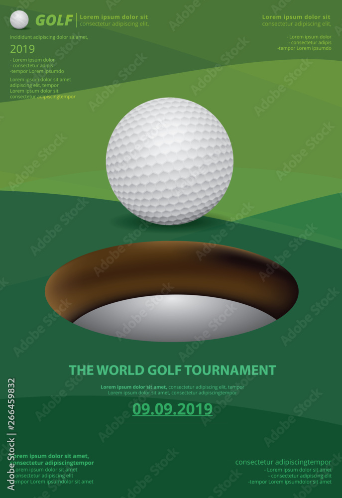 Poster Golf Championship Vector Illustration Stock Vector | Adobe Stock