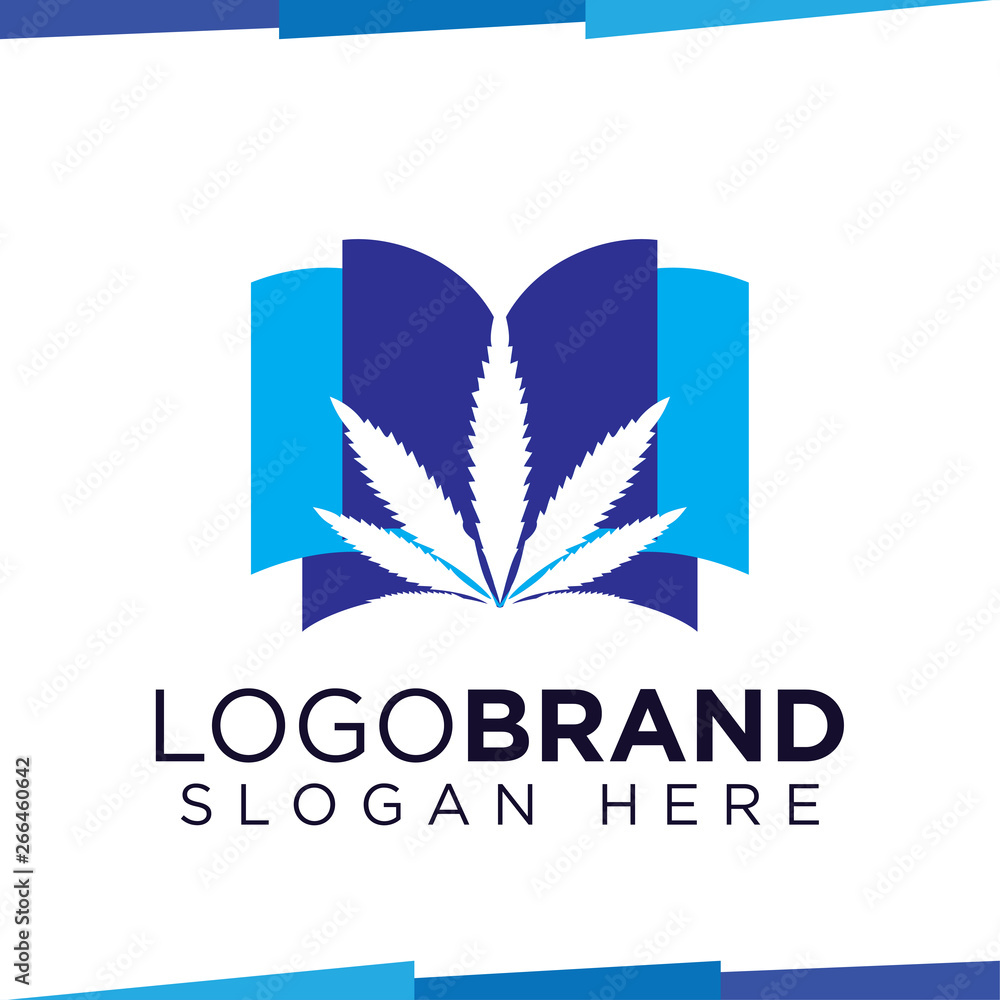marijuana Book logo vector template Stock Vector | Adobe Stock