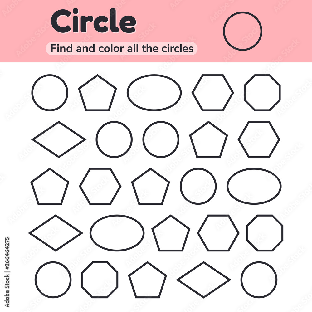 Vector illustration. Educational worksheet for kids kindergarten ...