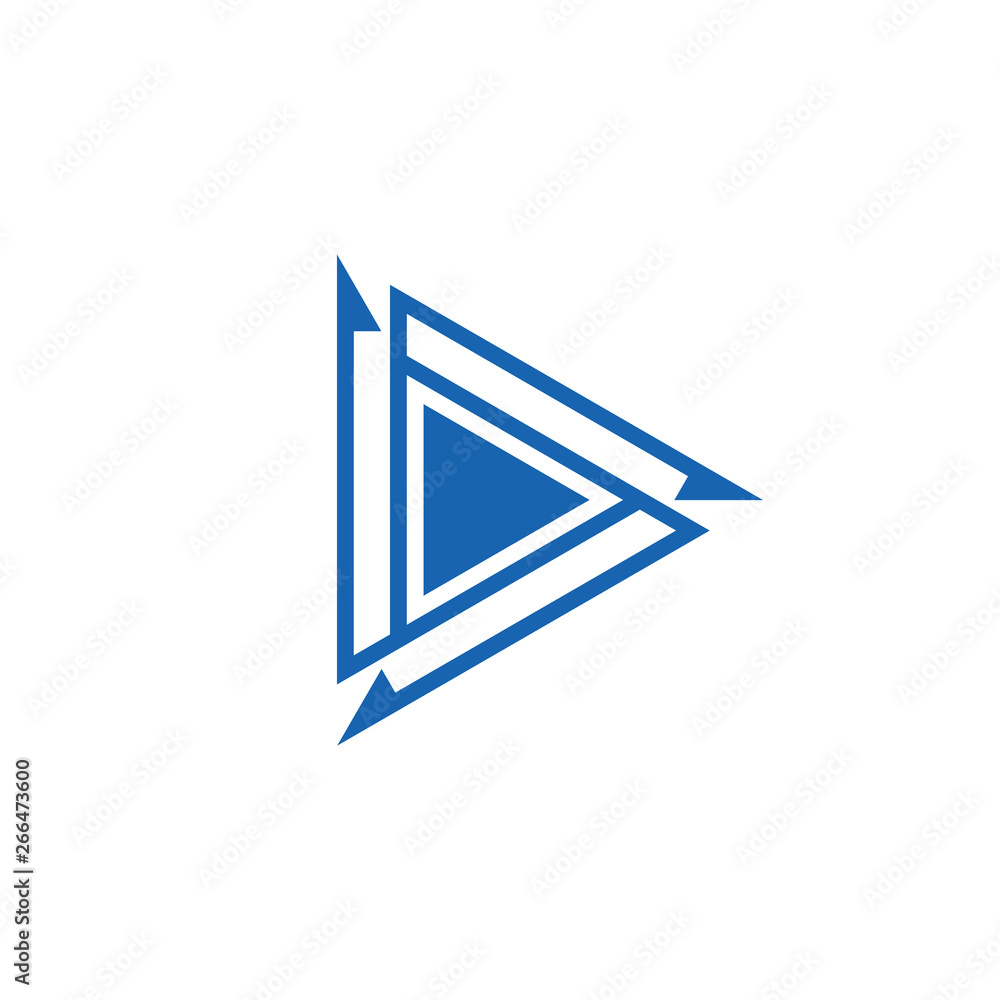 letter d triangle arrow logo vector Stock Vector | Adobe Stock