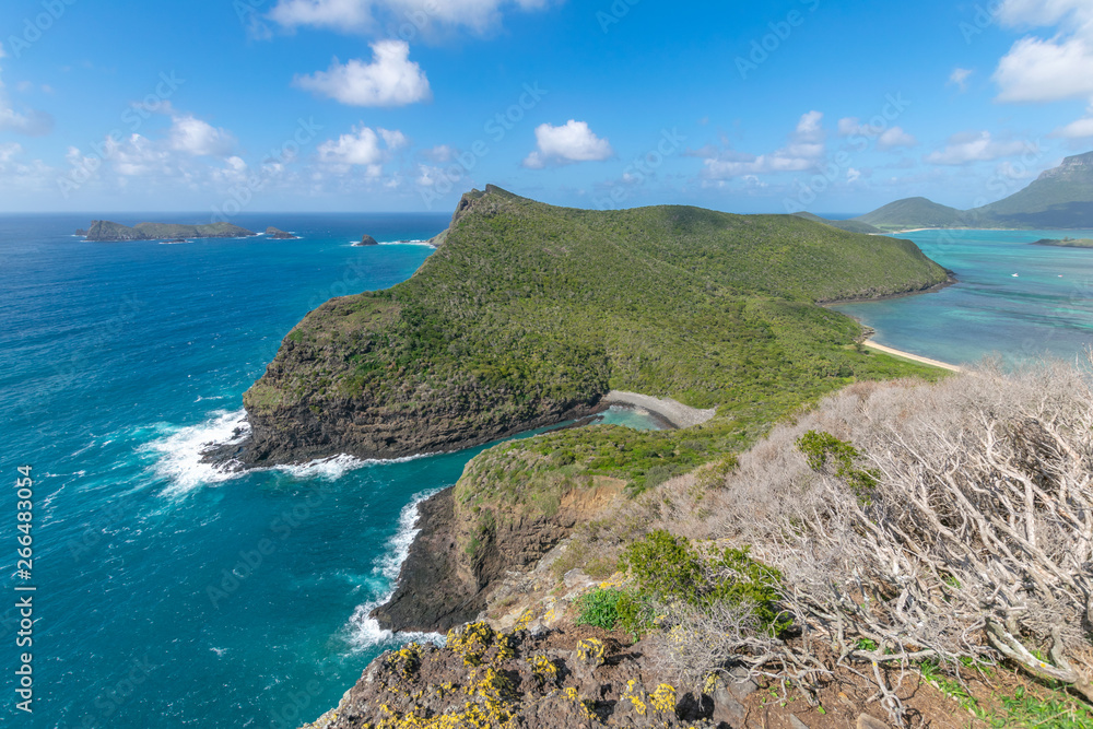 View of the north coast of Lord Howe Island, New South Wales, Australia ...