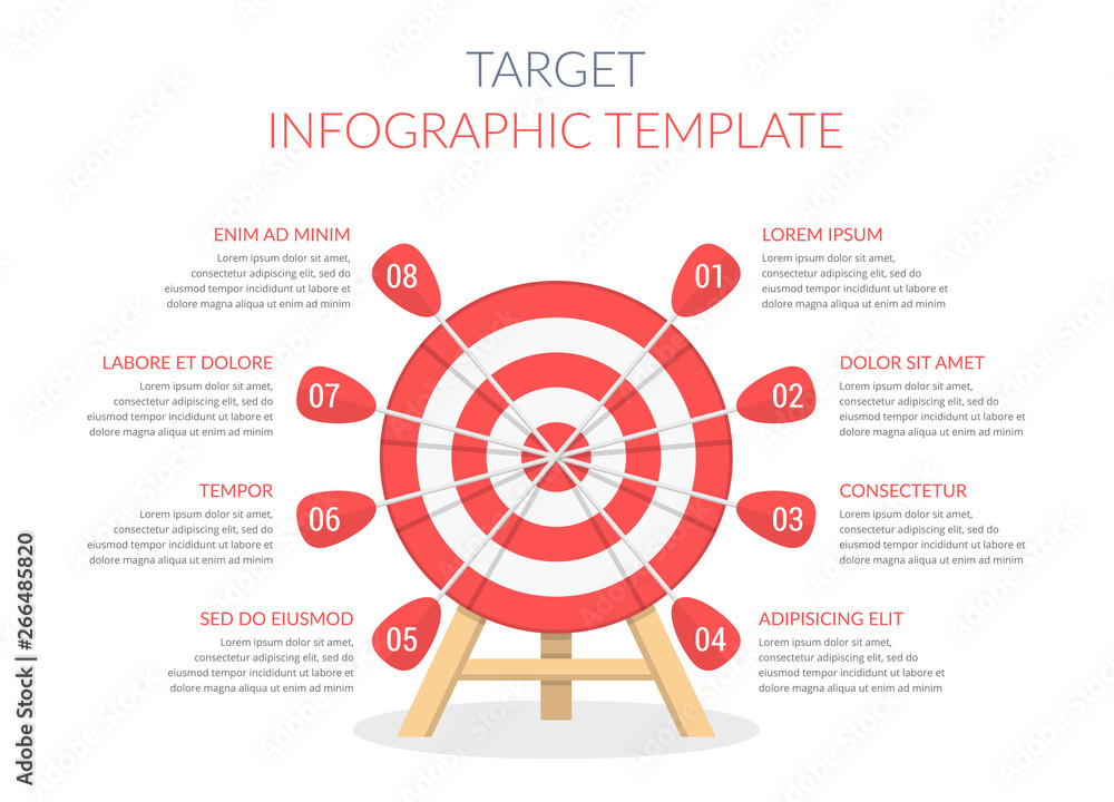 Target with Eight Arrows Stock Vector | Adobe Stock