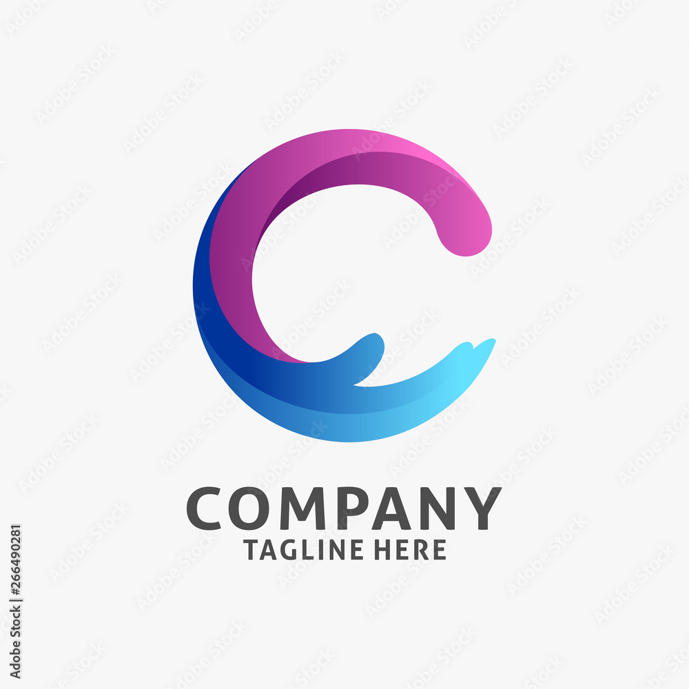 Letter C care logo design with hand inspiration Stock Vector | Adobe Stock