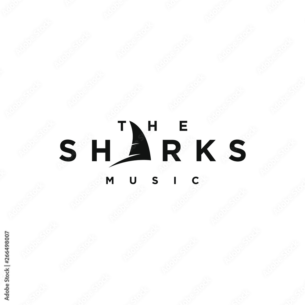 Sharks logo design Stock Vector | Adobe Stock