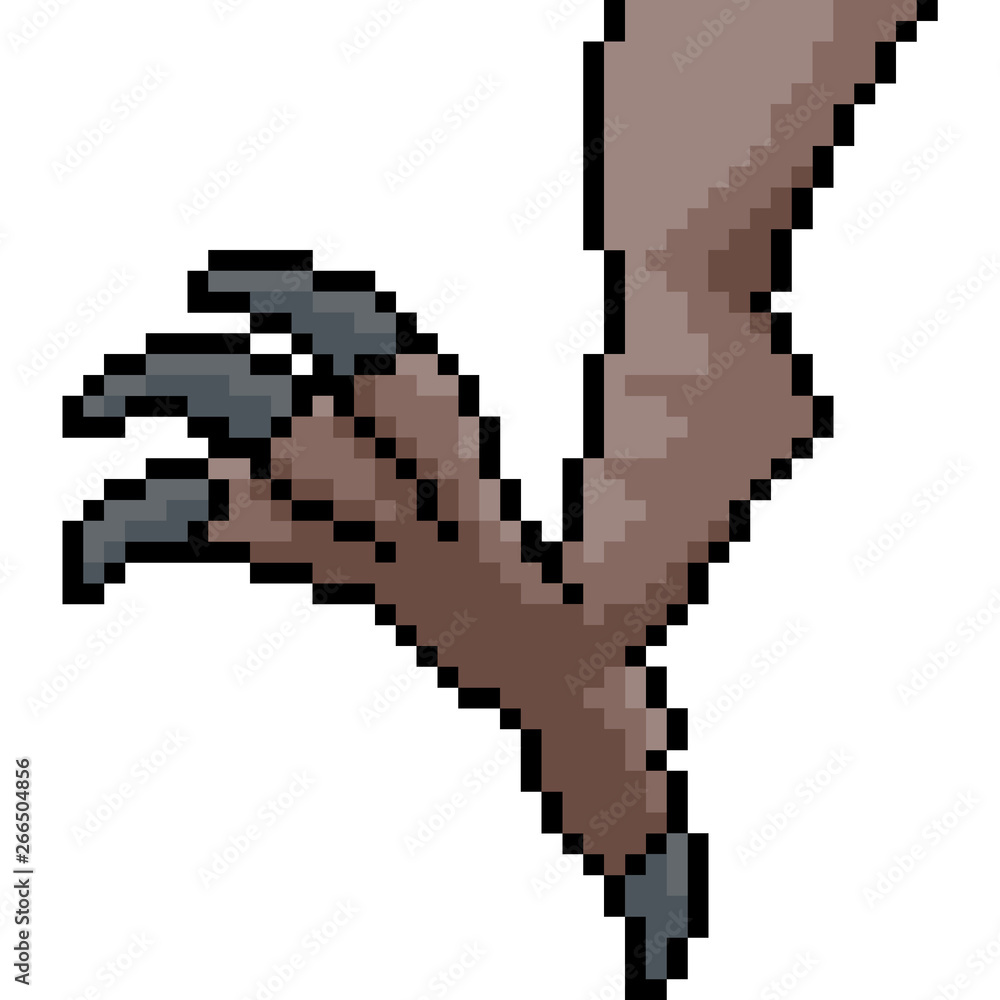 vector pixel art monster leg Stock Vector | Adobe Stock