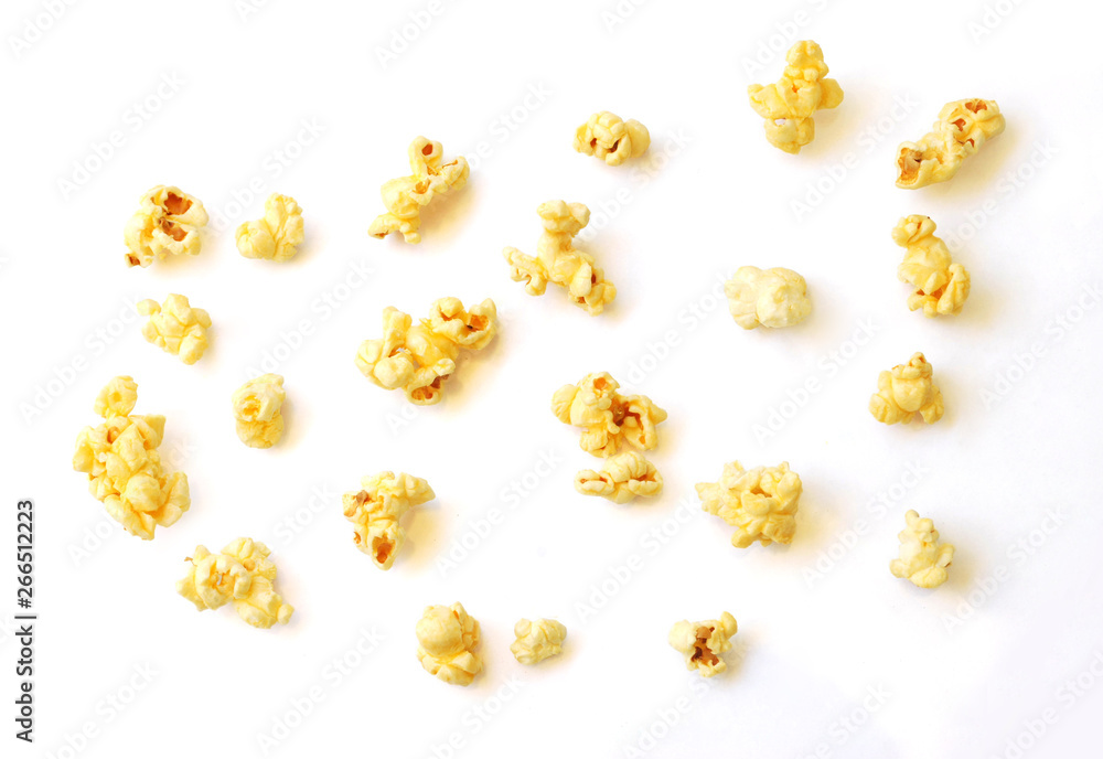 Popcorn on white background.(with Clipping Path). Stock Photo | Adobe Stock