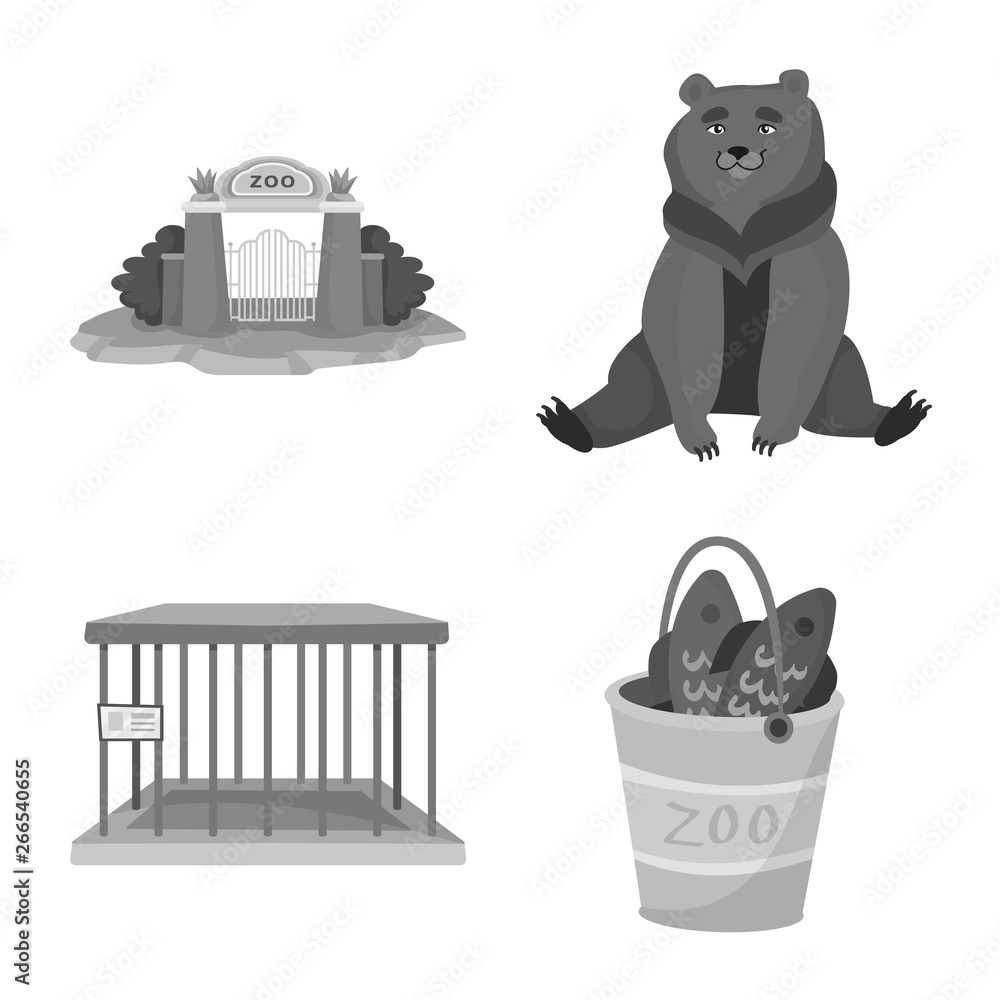 Vector illustration of zoo and park logo. Collection of zoo and animal ...