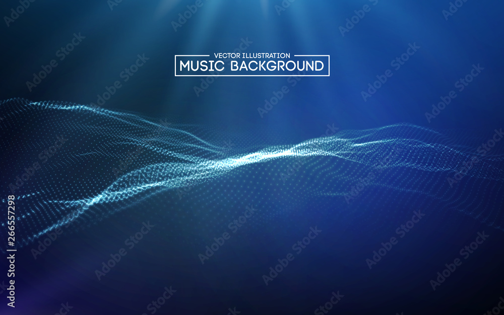 Music abstract background blue. Equalizer for music, showing sound ...