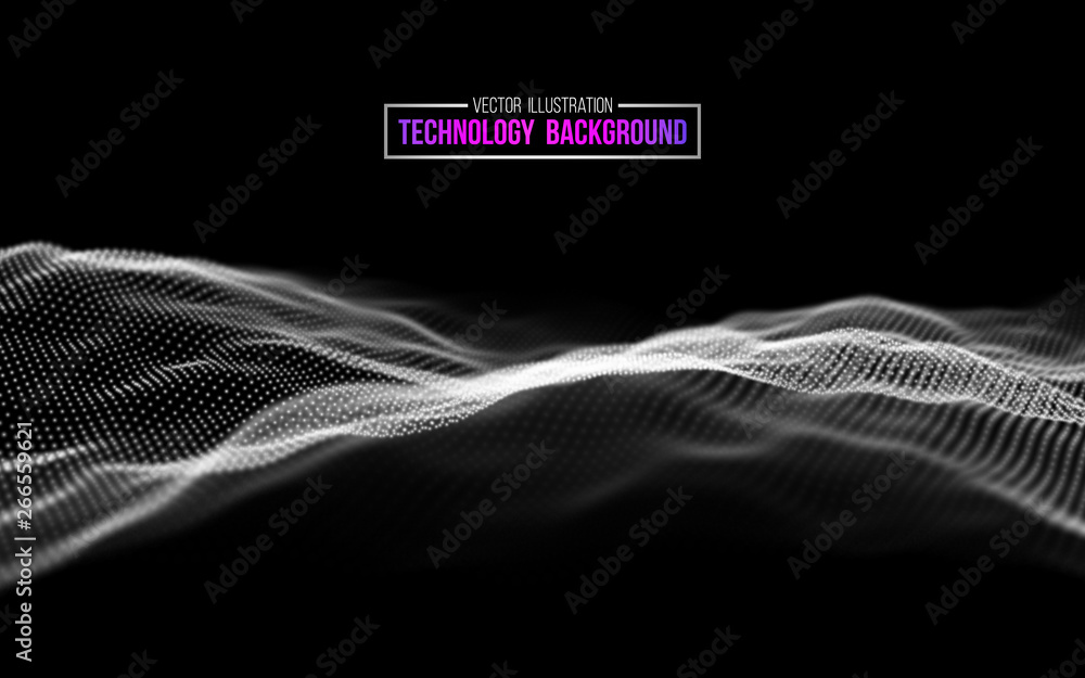Abstract technology background. Background 3d grid.Cyber technology Ai ...