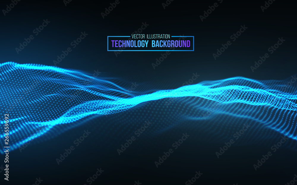 Abstract technology background. Background 3d grid.Cyber technology Ai tech wire network ...