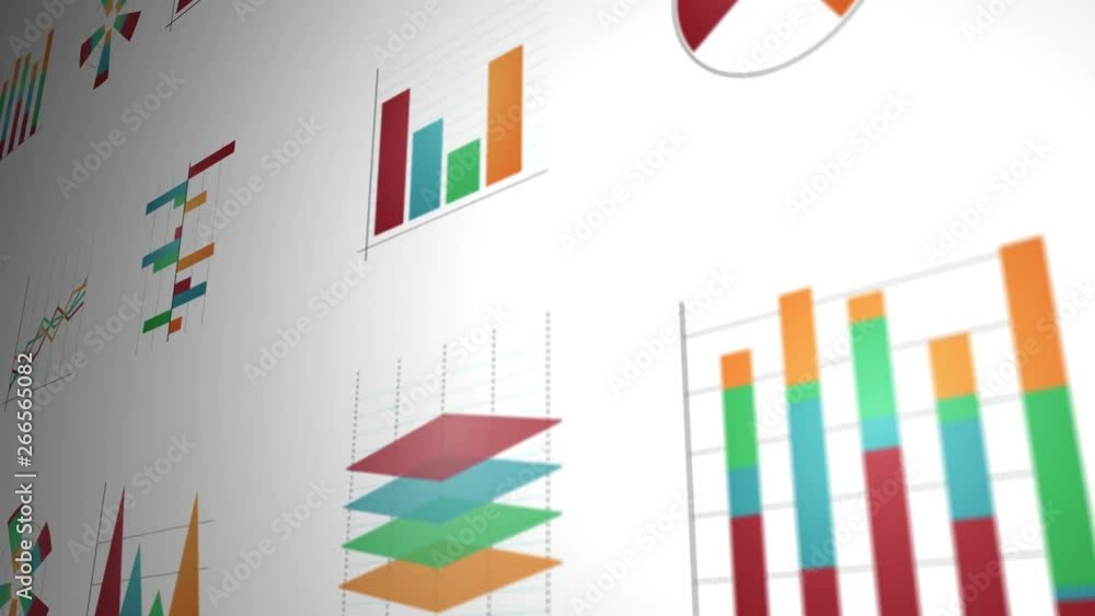 Business Stats And Infographics Layout Pack/ 4k animation of a set of ...