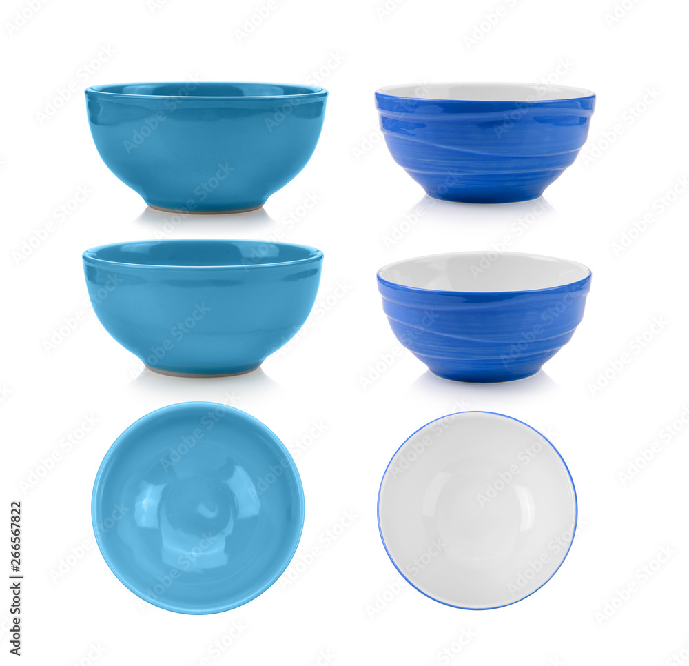 blue bowl on white background Stock Photo | Adobe Stock