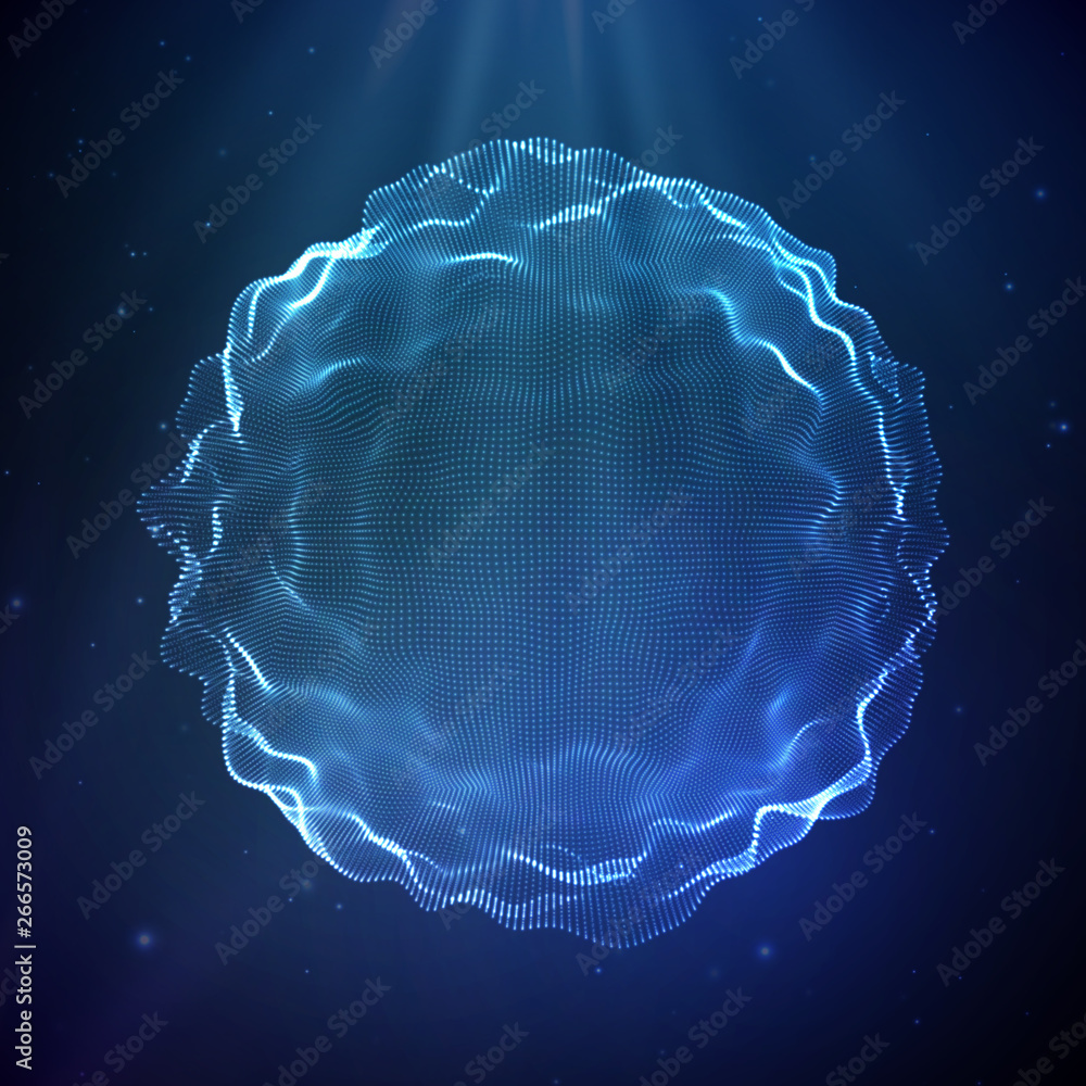 Sound wave. Abstract neon background, vector music voice, song waveform ...