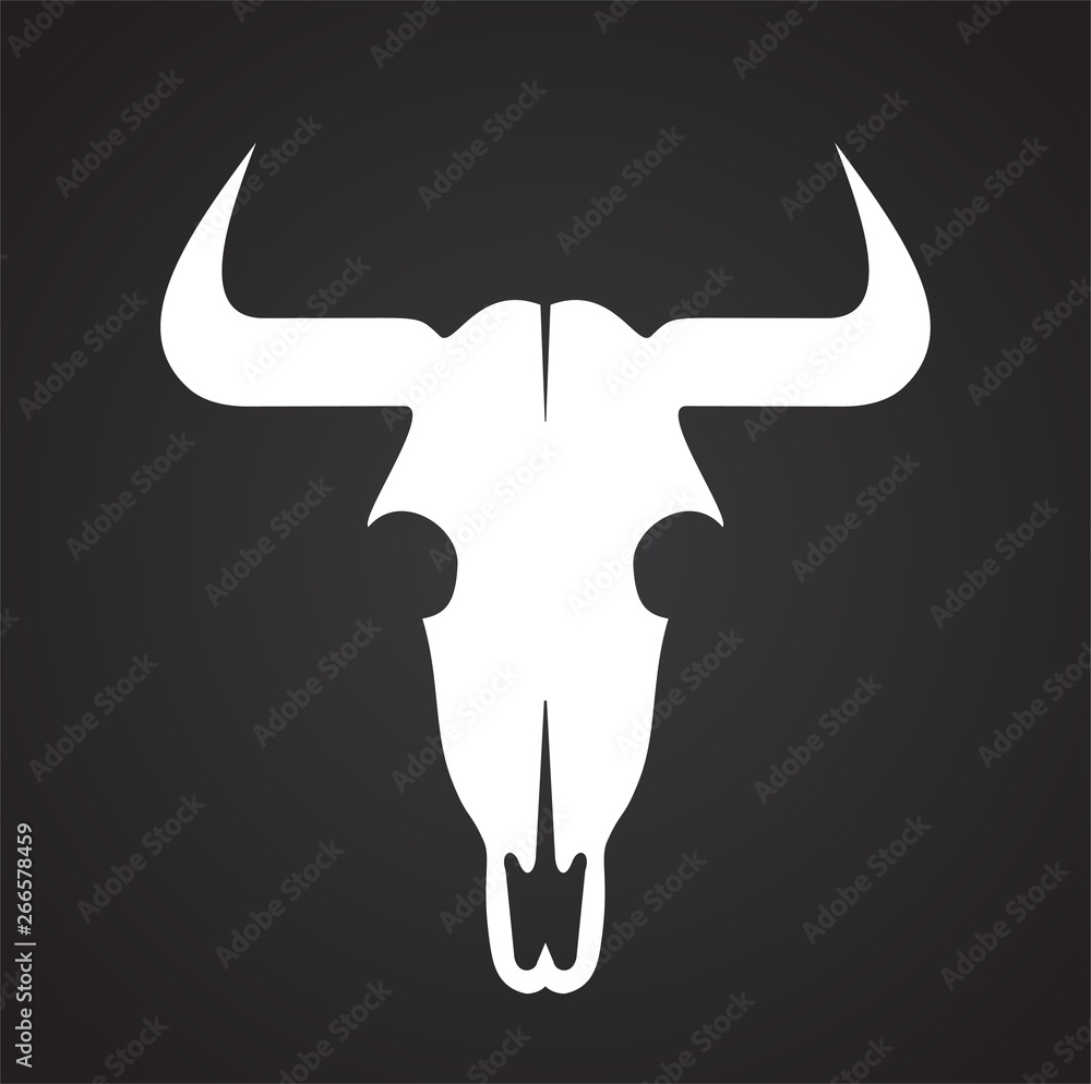 Animal skull icon on background for graphic and web design. Simple ...