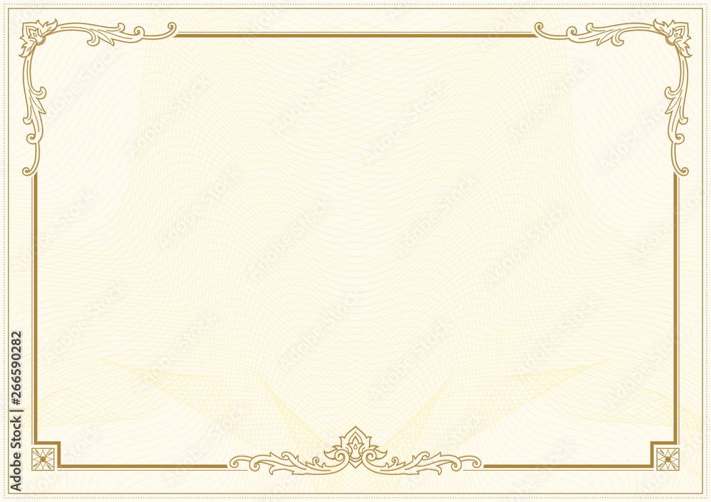 Decorative border and frame template in square shape, vintage frame ...