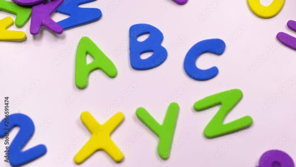 Colorful letters composition showing letters of the alphabet ABC and ...