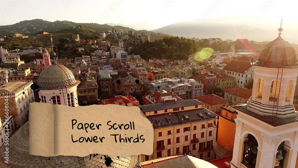 Paper Scroll Lower Thirds Stock Template | Adobe Stock