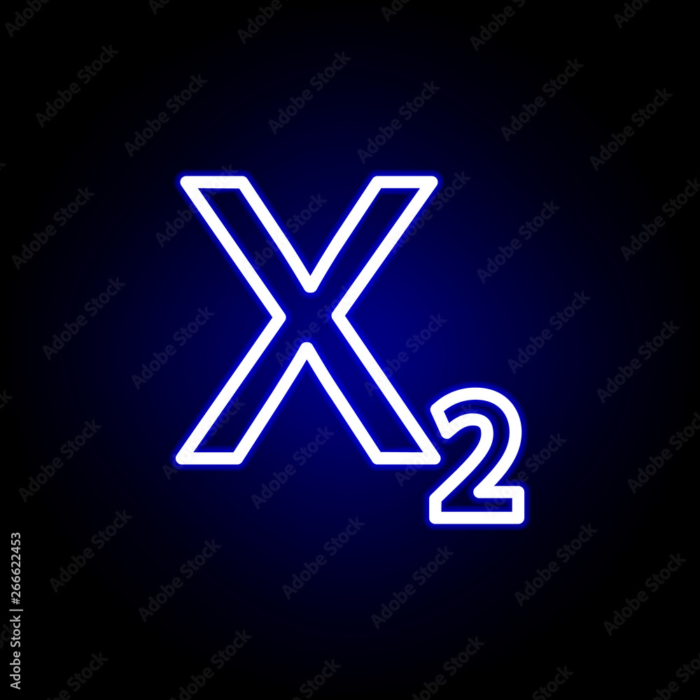 Subscript Text Icon In Neon Style Can Be Used For Web Logo Mobile