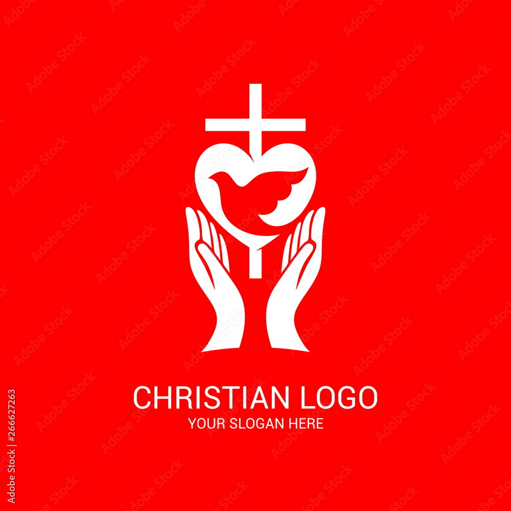 Church logo and biblical symbols. The unity of believers in Jesus ...