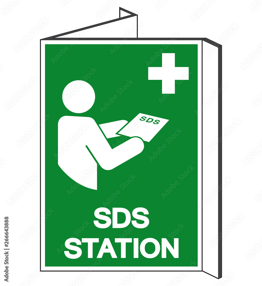 SDS Station Symbol Sign, Vector Illustration, Isolate On White ...