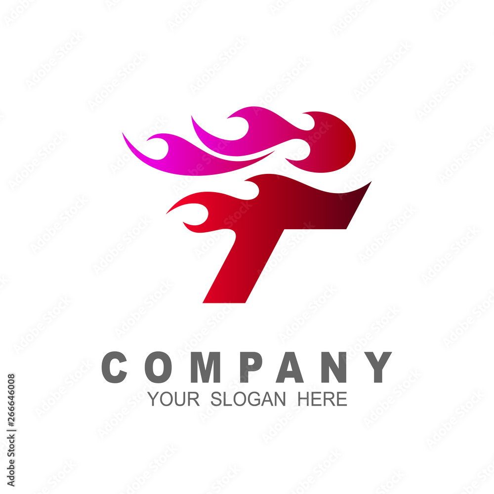 Fire letter f logo template, isolated on white background Stock Vector ...
