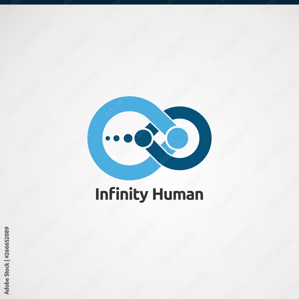 infinity human logo vector concept, icon, element, and template for ...