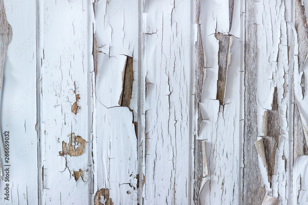 flaking white paint on timber planks Stock Photo | Adobe Stock