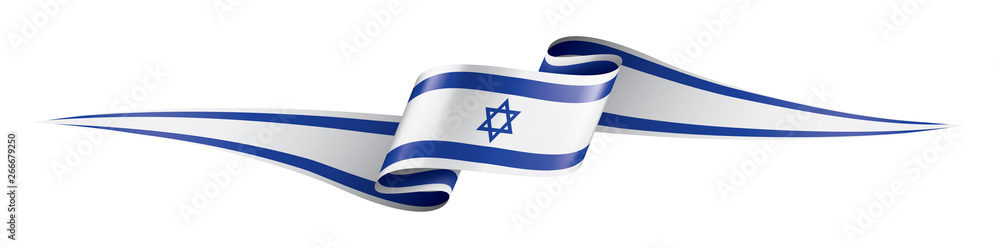 Israel flag, vector illustration on a white background Stock Vector ...