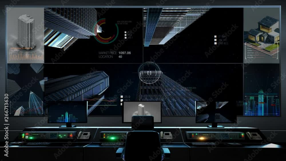 Smart city main control room, Making steel frame and construction smart ...