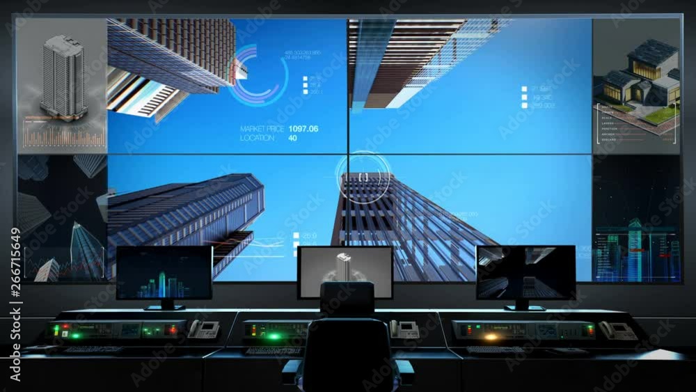 Smart city main control room, Making steel frame and construction smart ...