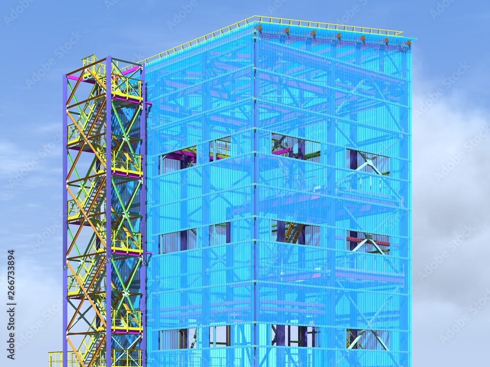 Building Information Model of metal structure. Design technologies of ...