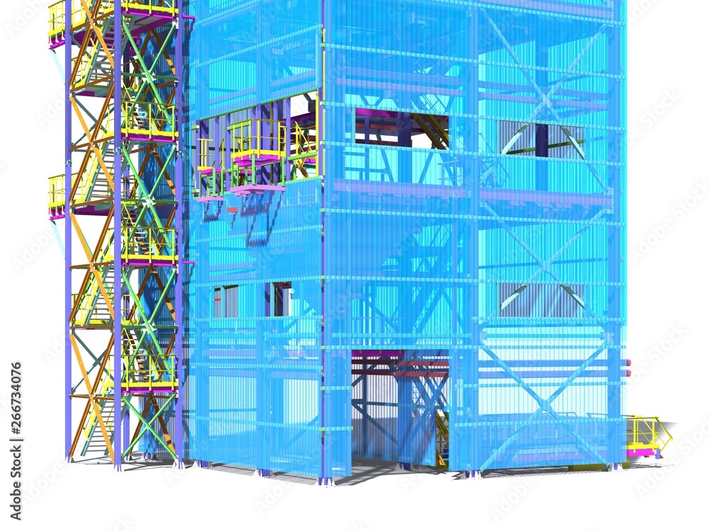 Building Information Model of metal structure. Design technologies of ...